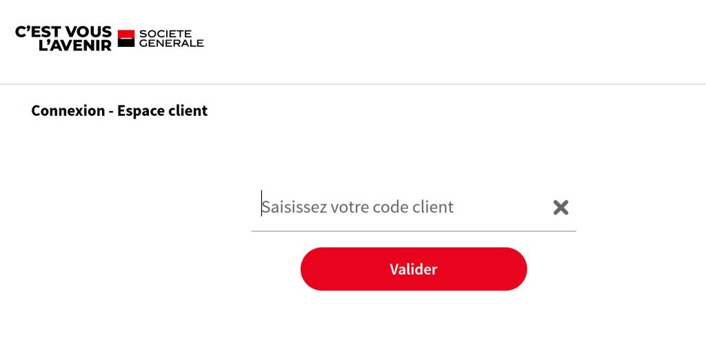 Code client et code secret à la SG ( Société Générale Particuliers )